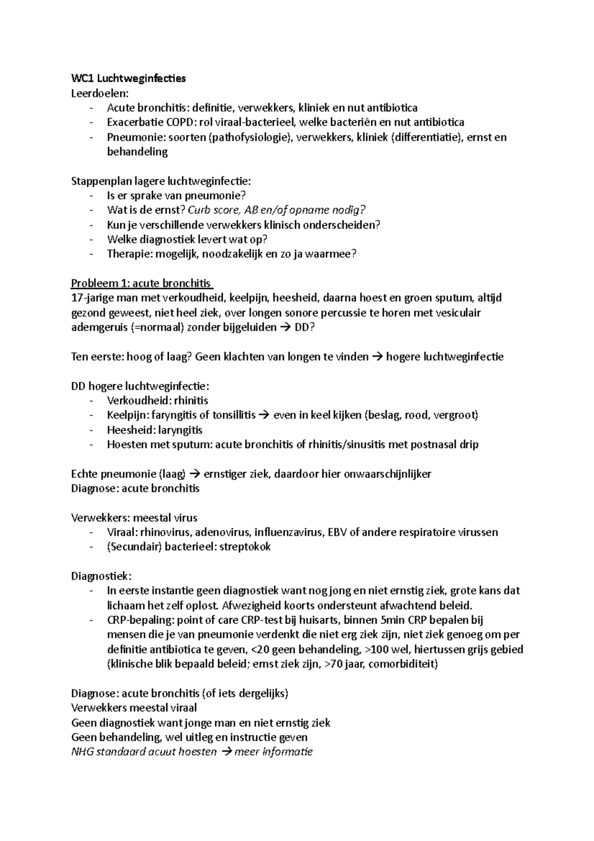 WC Luchtweginfecties - Afwezigheid koorts ondersteunt afwachtend beleid ...