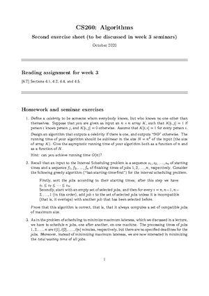 exercises-08-2021 - CS260: Algorithms Eighth exercise sheet (to be discussed in week 9 seminars ...