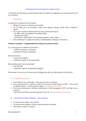 CM Neurosciences Partie 2 - Warning: TT: undefined function: 32 CM Neurosciences Partie 2 - Studocu