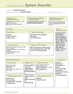 COPD template ATI SYstem Disorder - NURS 120 - Studocu
