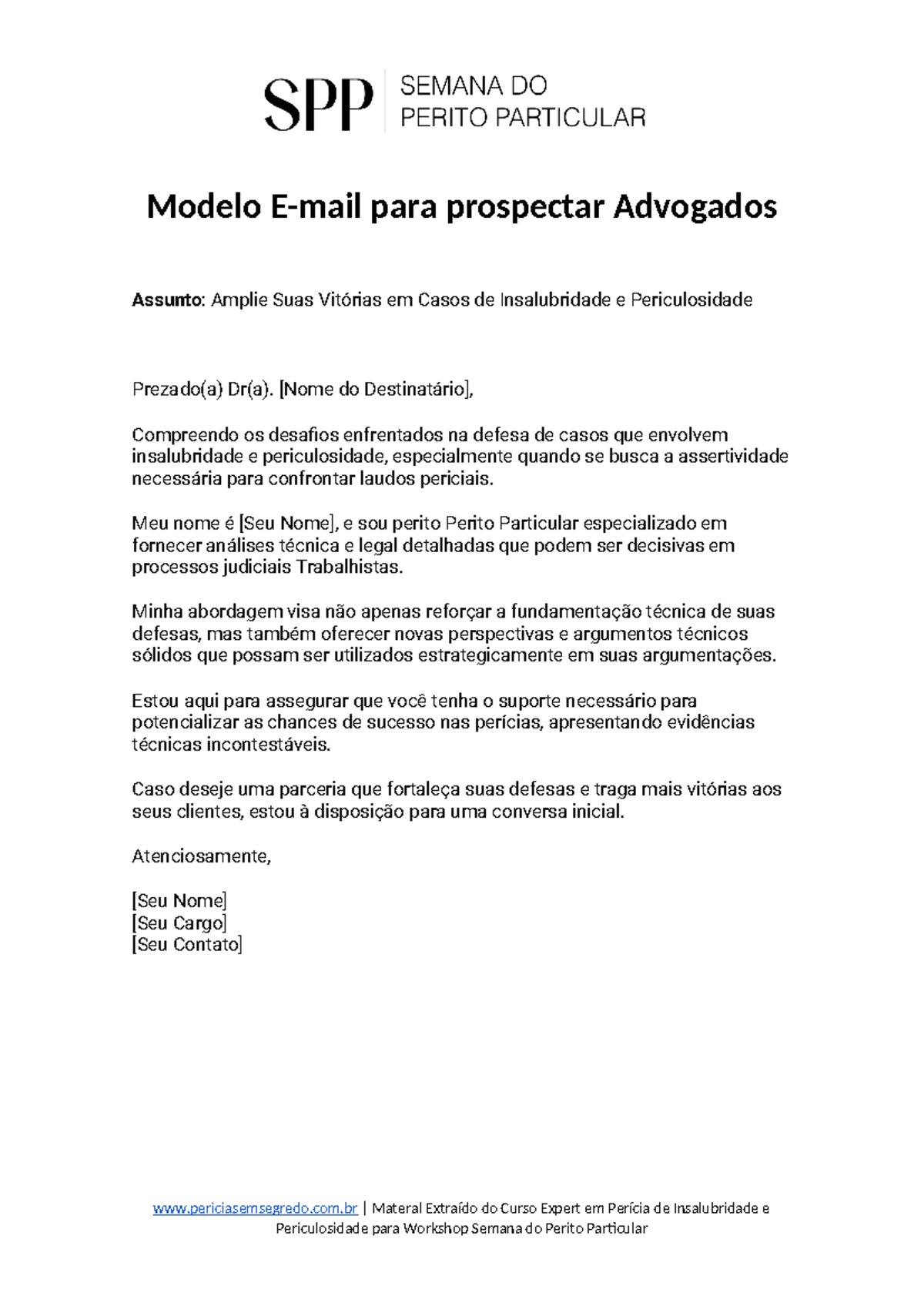 Modelo E-mail para prospectar Advogados - Modelo E-mail para prospectar Advogados Assunto ...