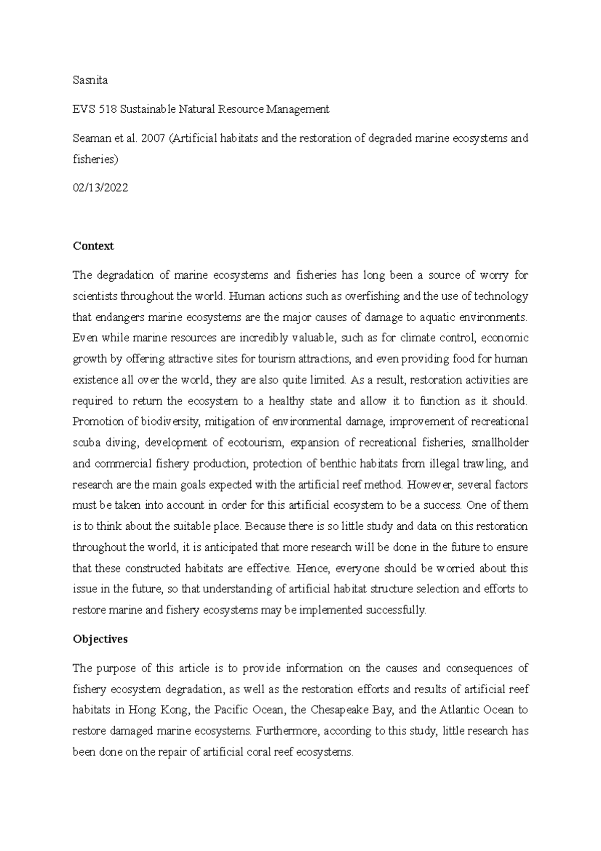 Compilation Summary - example of summarizing. - Sasnita EVS 518 ...