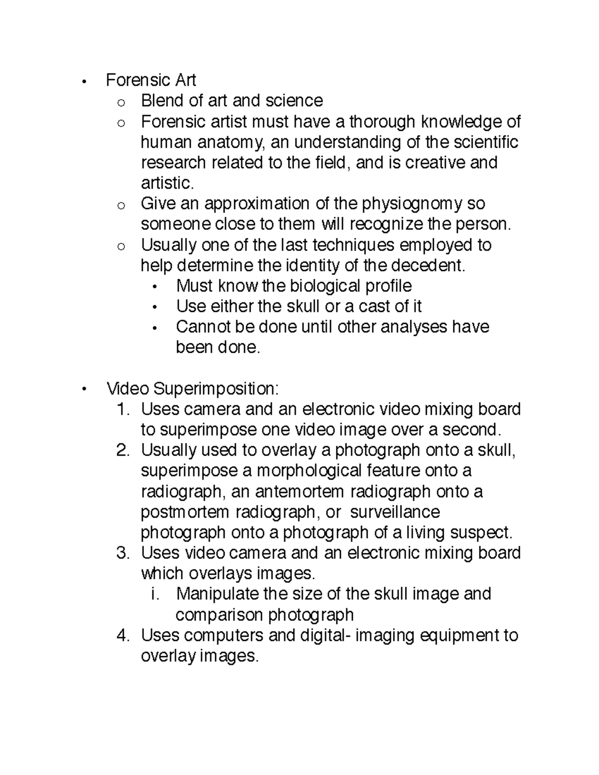 Ch 11 Notes - Summary Bare Bones - Forensic Art Blend of art and ...