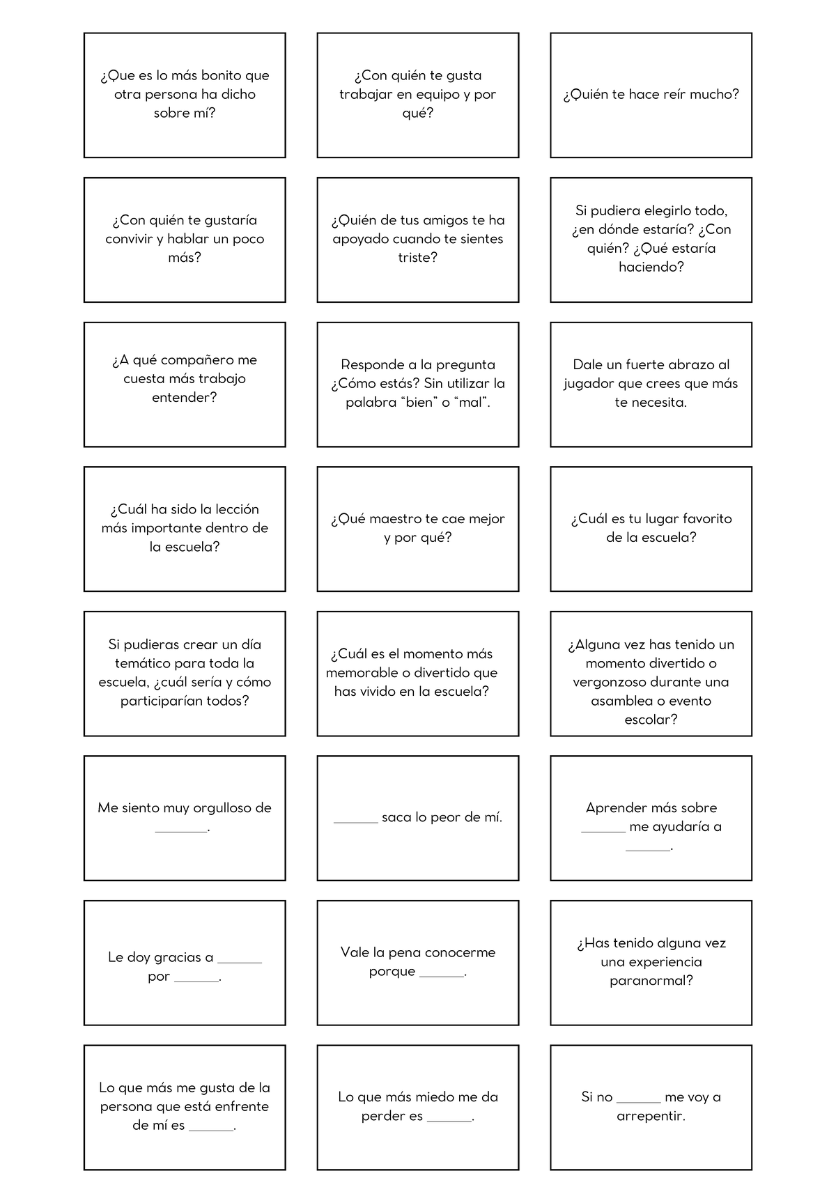 Preguntas Random - DINAMICA - ¿Que es lo más bonito que otra persona ha ...