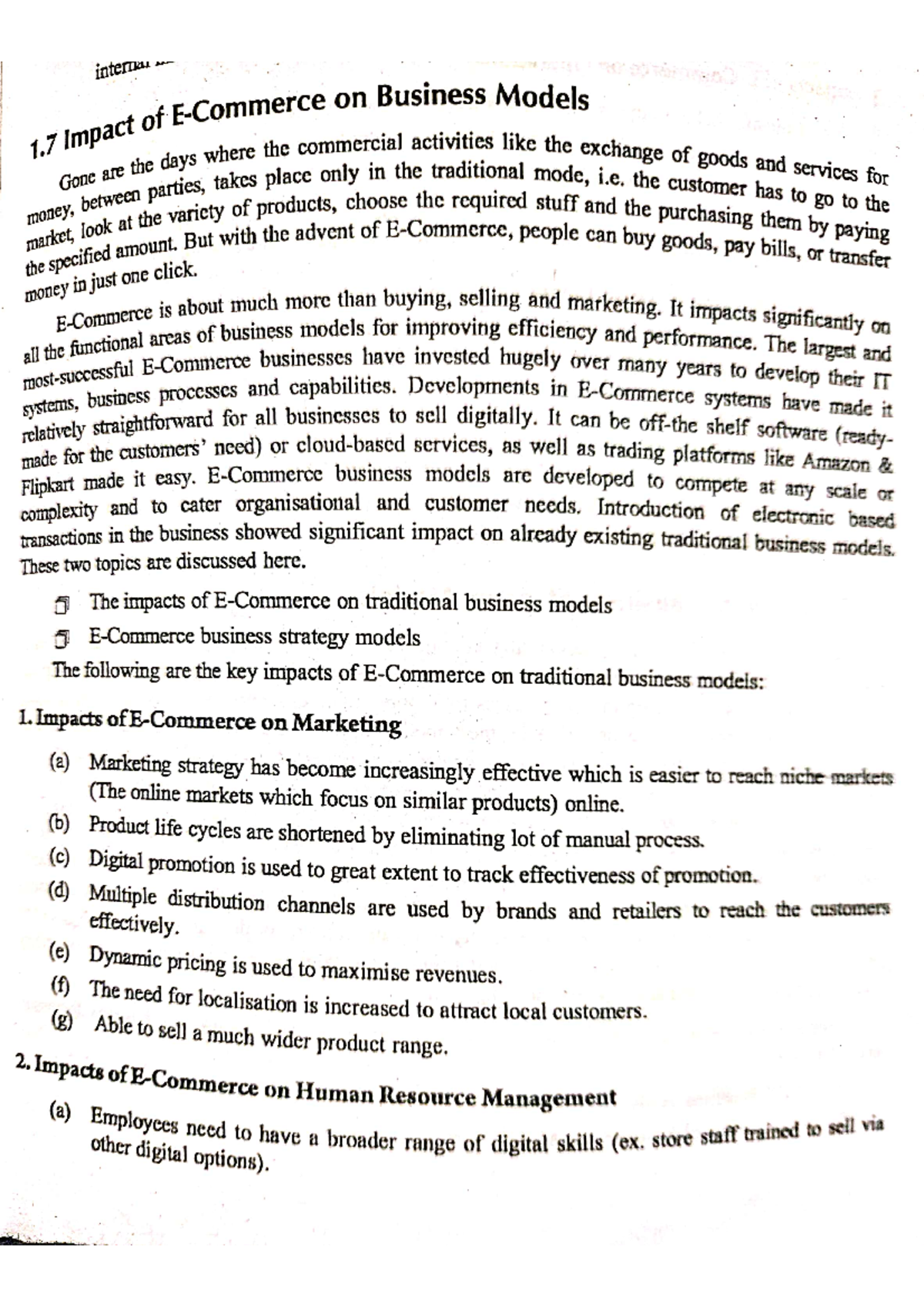 E commerce unit 1 impact and applications - B.Com Computer Application ...