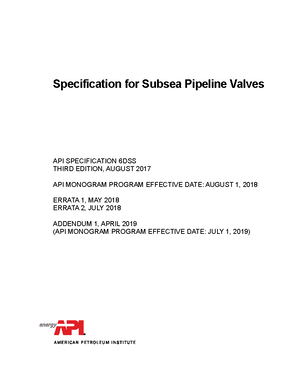 API Specification 6DSS 3rd Edition Addendum 2 Update 20220705 - API Monogram/APIQR 202 - 682 ...