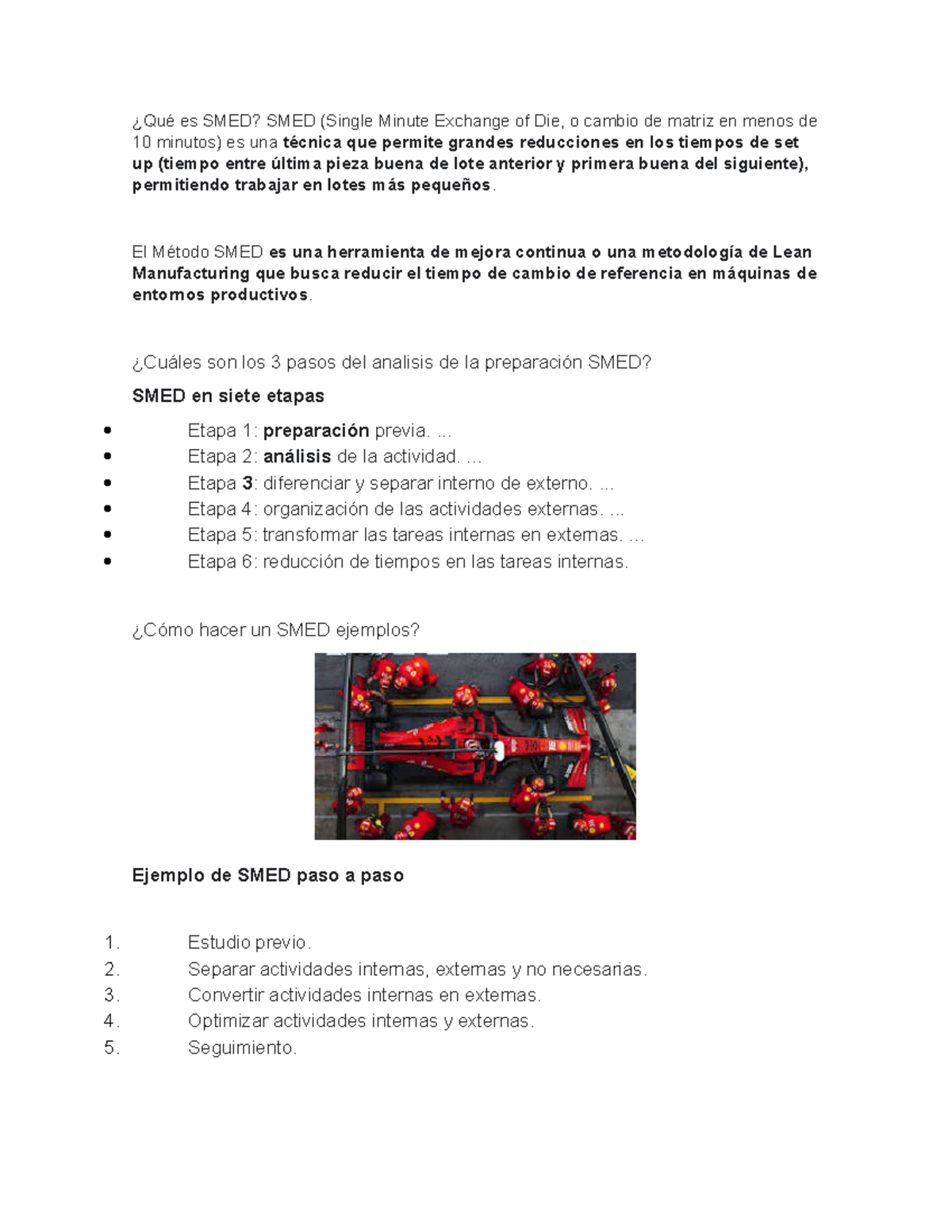 Qué es SMED - Cómo realizar un SMED (Lean) - ¿Qué es SMED? SMED (Single ...