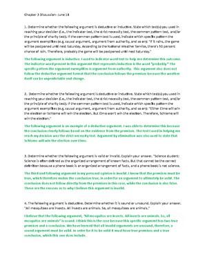 Chapter 2-Recognizing Arguments DN - Chapter 2 - Recognizing Arguments Determine whether, in ...