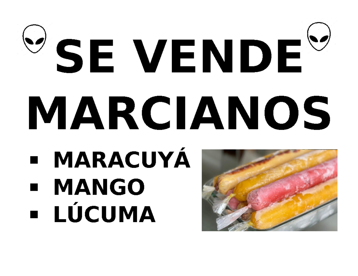 Letrero Marcianos - Administración industrial - SE VENDE MARCIANOS ...