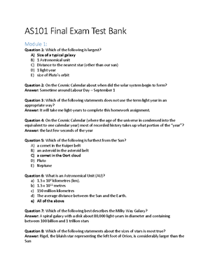 AS101 Final Cheat Sheet - Light and Matter Light behaves both as a wave ...