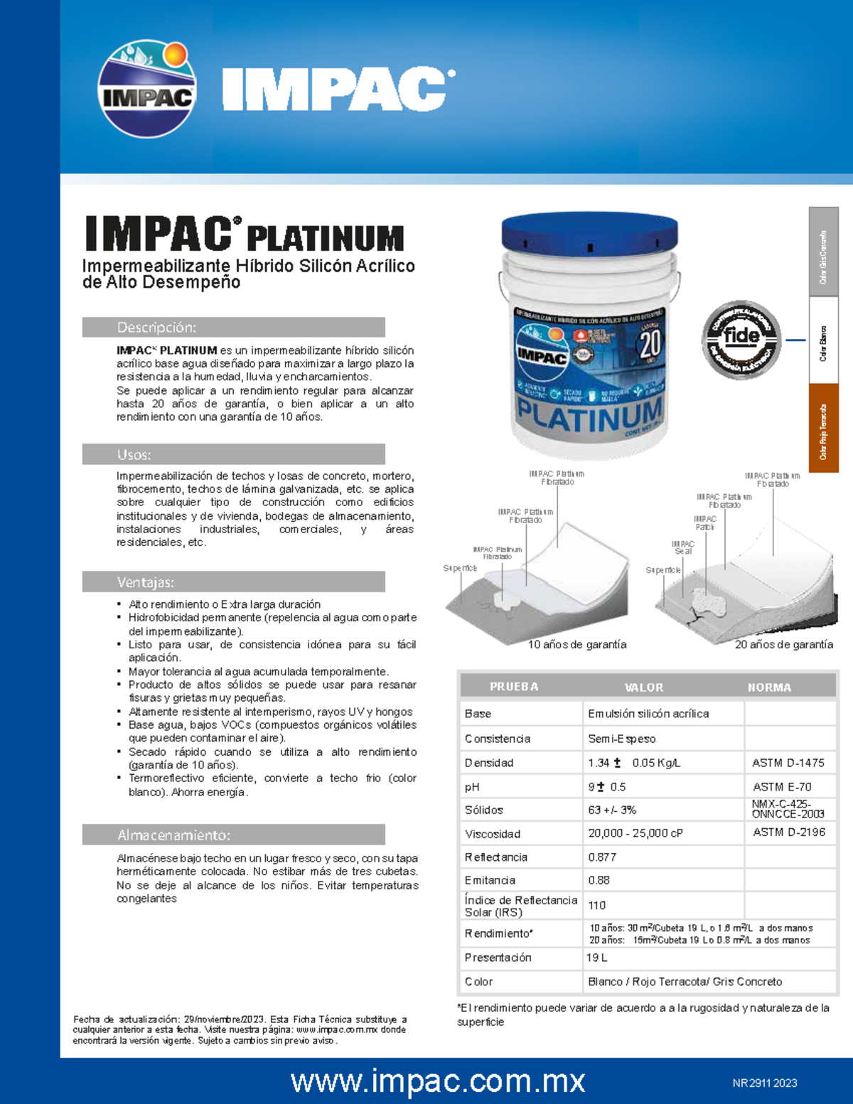 Impac-platinum - Materiales - Impermeabilizante Híbrido Silicón ...