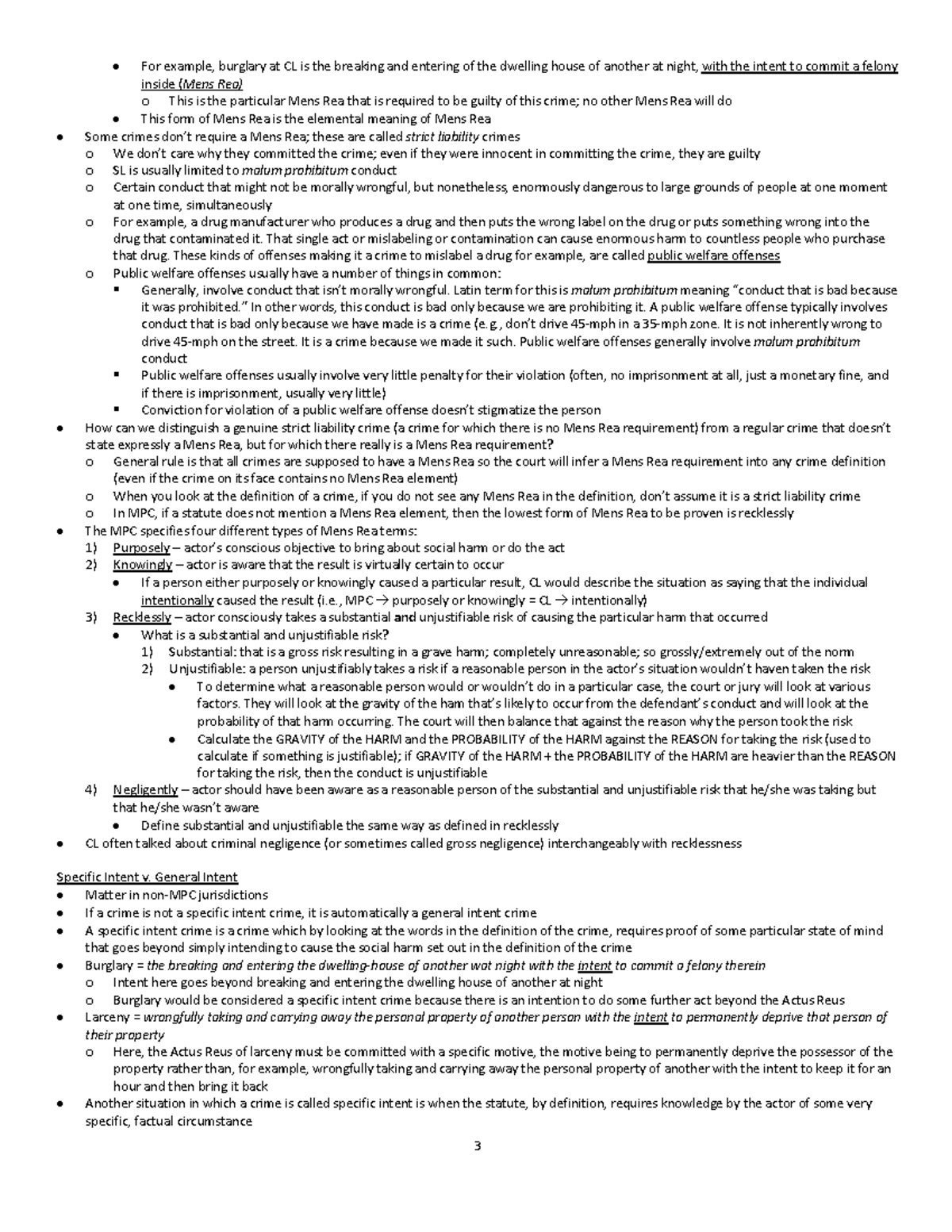 3 - chapter 3 - 3 For example, burglary at CL is the breaking and ...