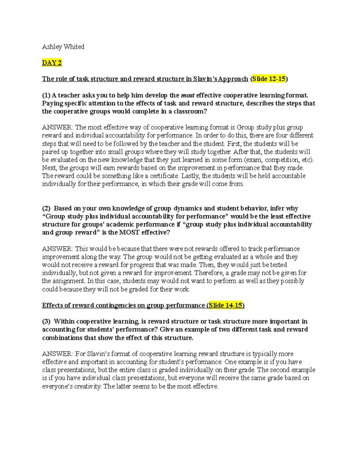 EDPY Unit B Day 2 - Lecture notes 2 - Ashley Whited DAY 2 The role of ...