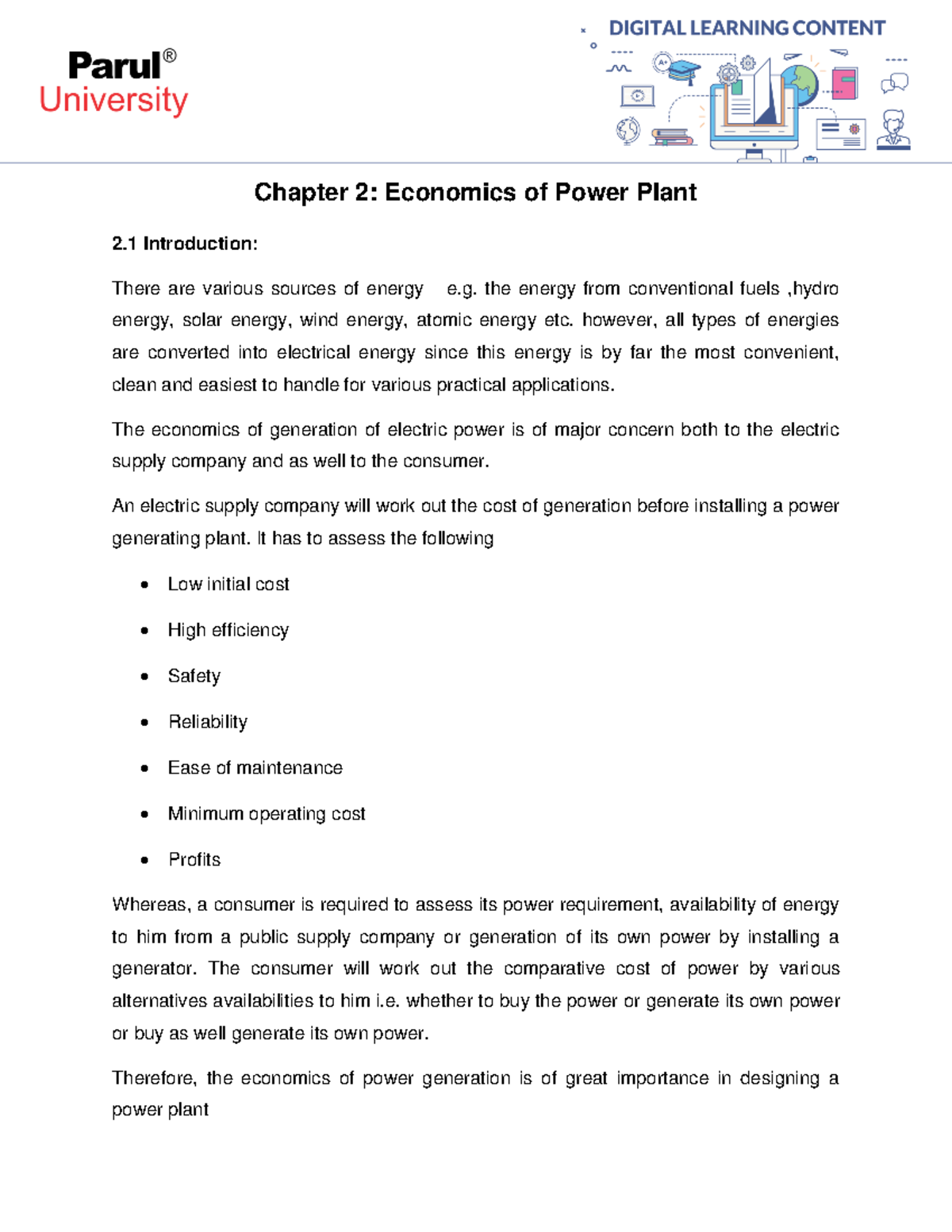 Economics OF Power Plant-1 - Chapter 2: Economics of Power Plant 2 ...