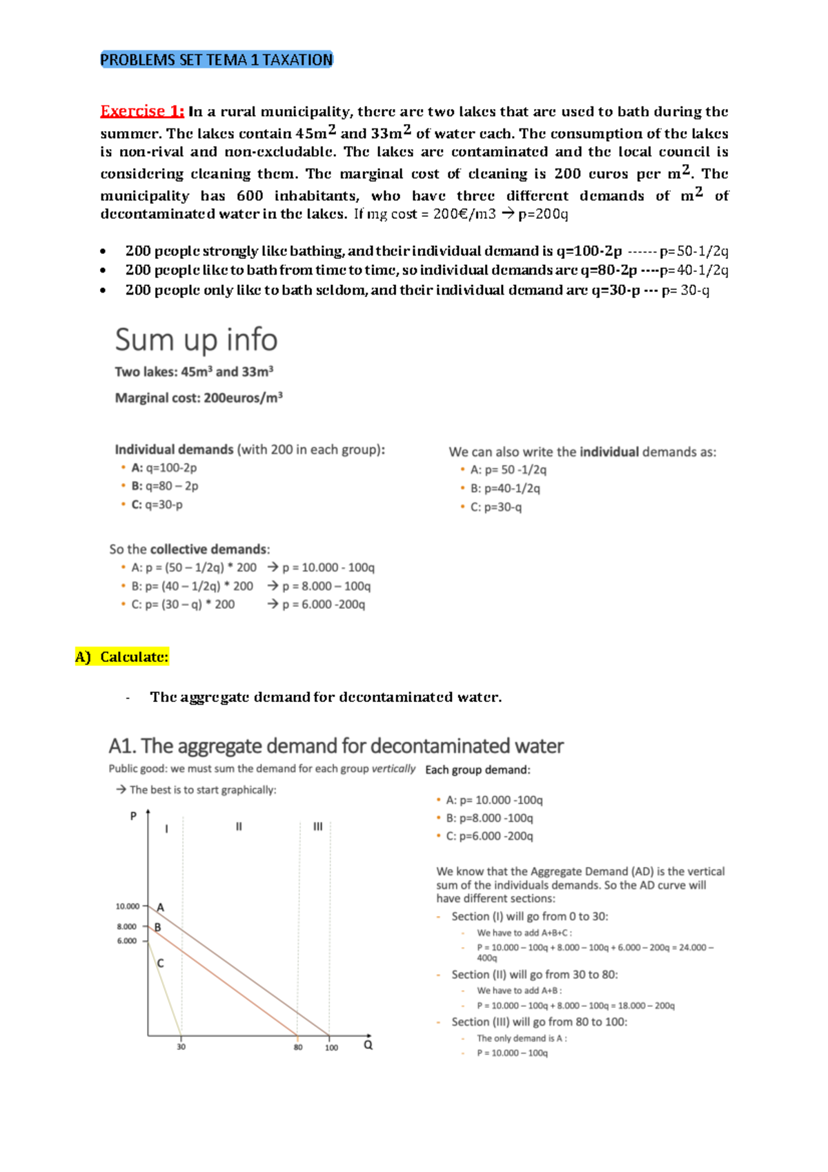 Problem SET 1-2-3-4 Taxation - PROBLEMS SET TEMA 1 TAXATION Exercise 1 ...