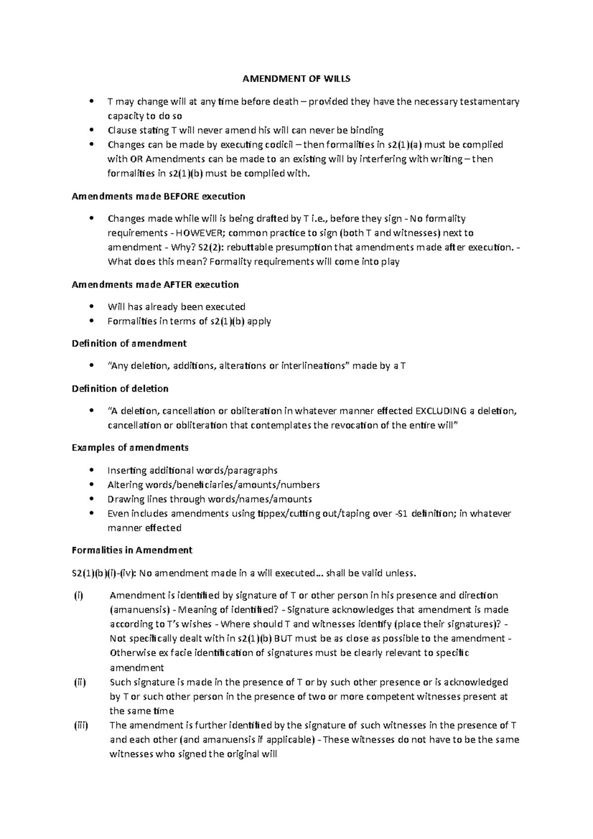 Chapter 7 Course - Law of Delict Notes FOR 2020 TO 2022 - AMENDMENT OF ...