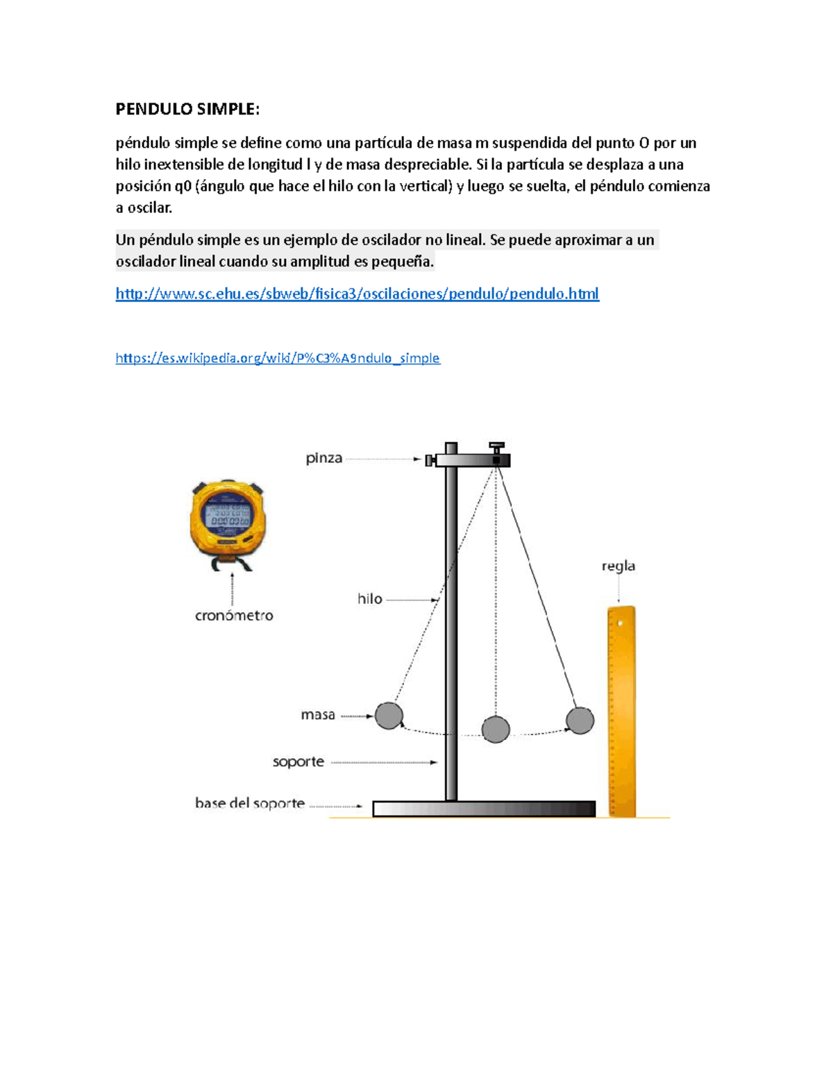 Pendulo Simple ing civil - UCC - StuDocu