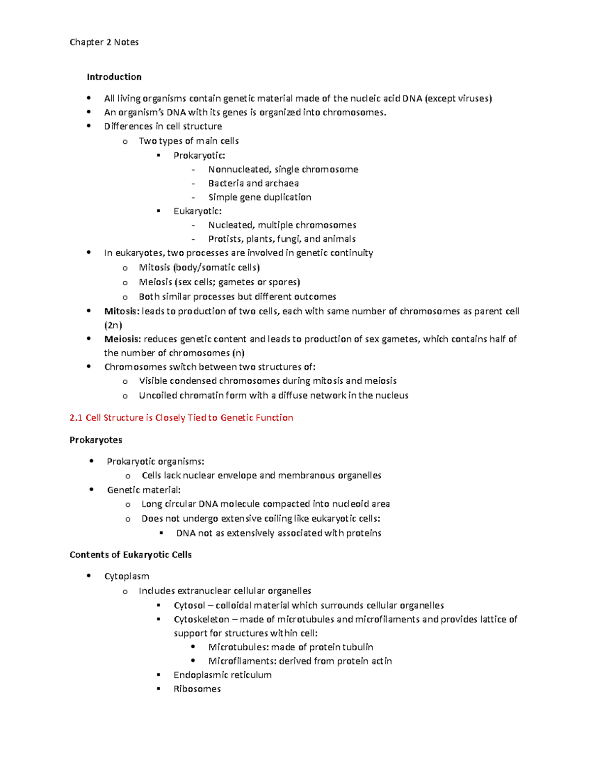 Chapter 2 - biology - Introduction All living organisms contain genetic ...