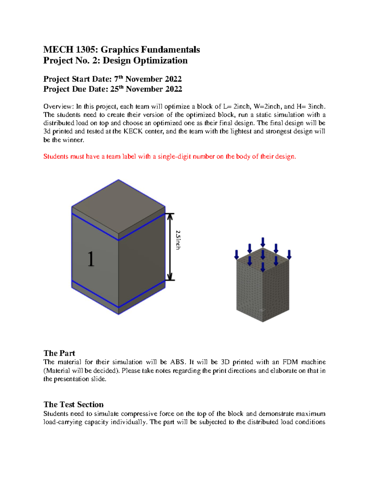 Project 2 Final - MECH 1305: Graphics Fundamentals Project No. 2 ...