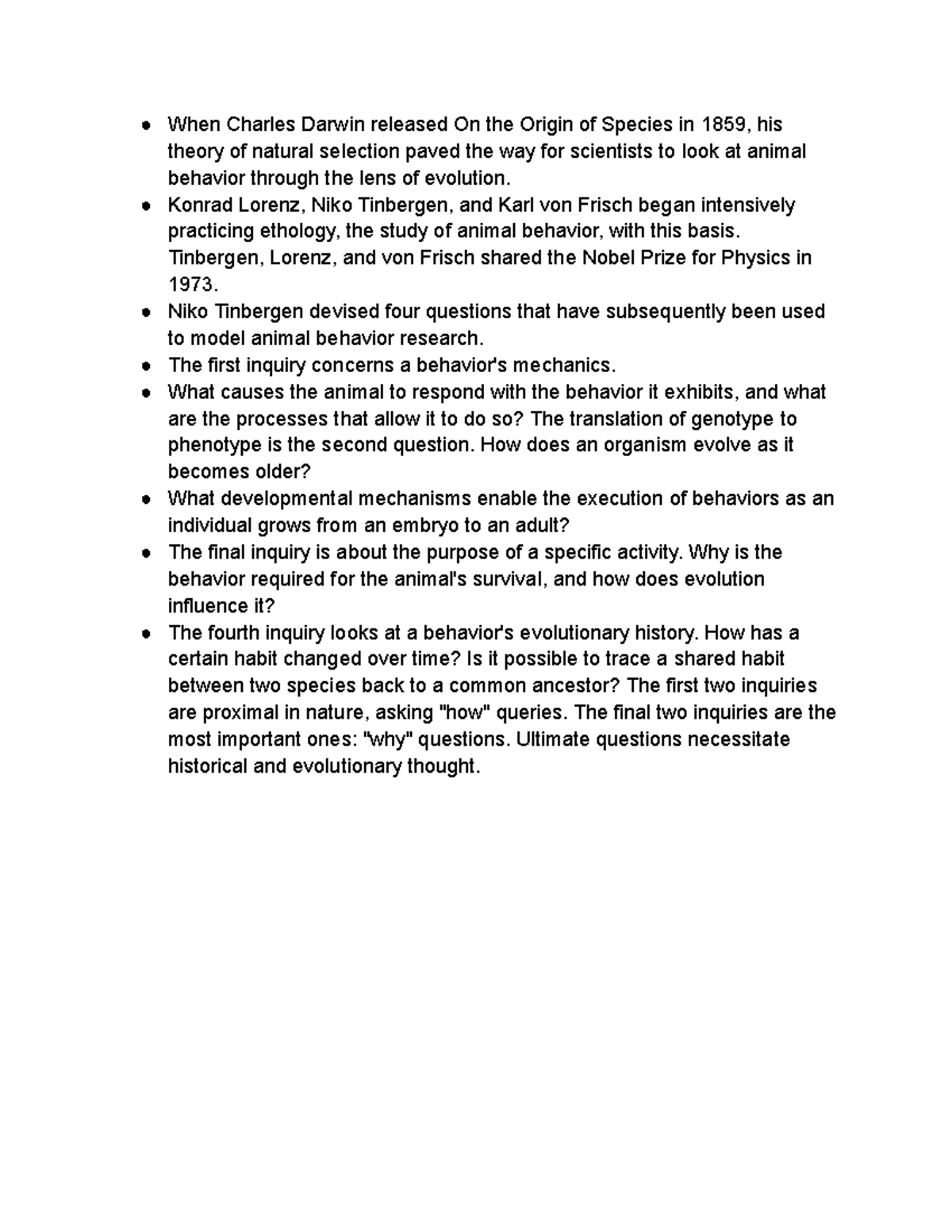 Intro to animal behaviour - When Charles Darwin released On the Origin ...