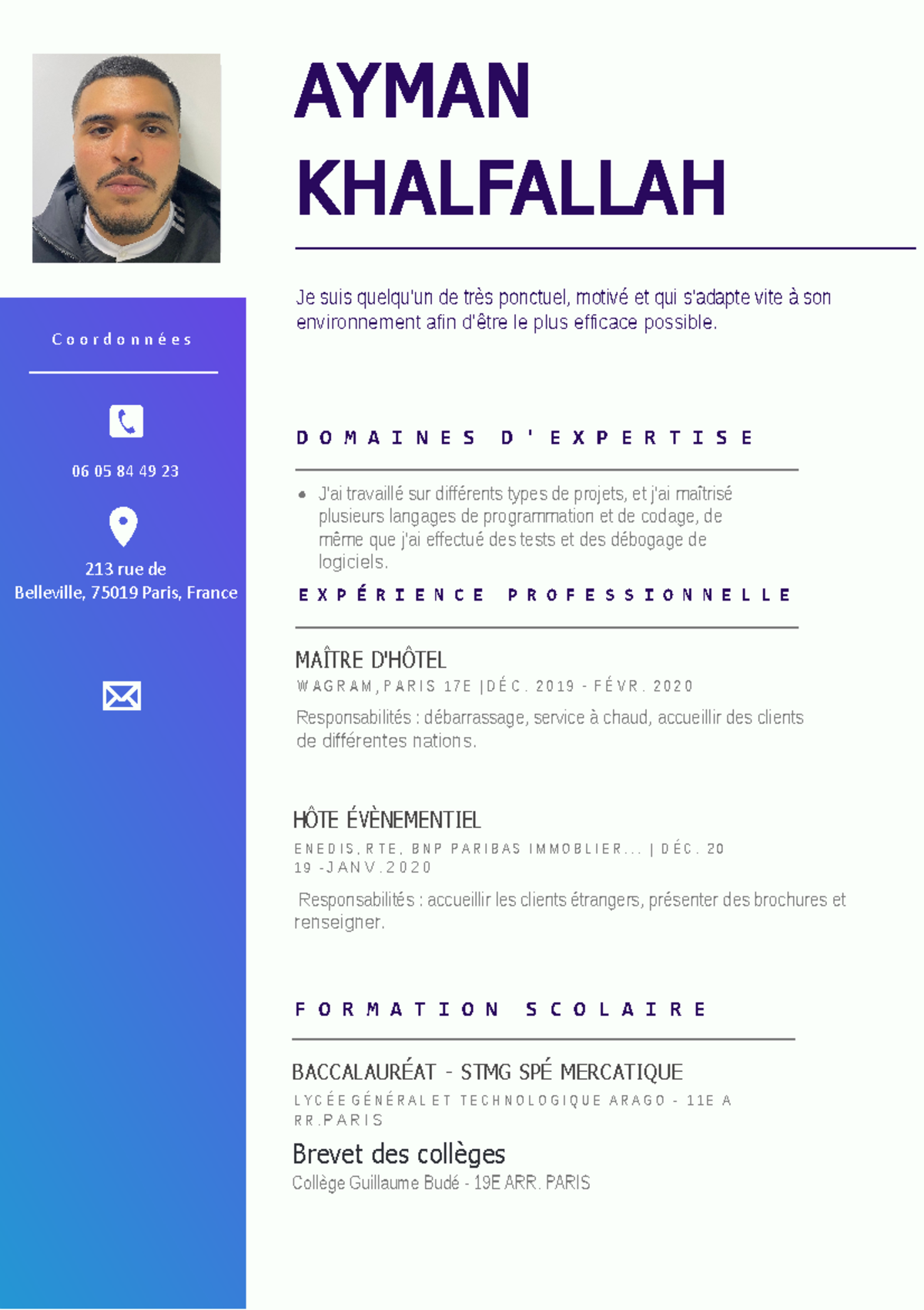 CV Ayman - dvdvdvd - Me, Myself & 1 - the writing of the self - Studocu