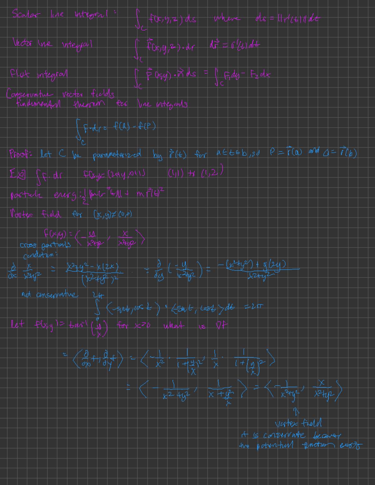32b Lec 14 Conservative Vector Fields - Scalar line integral = Jafar,y,z)ds where ds ...