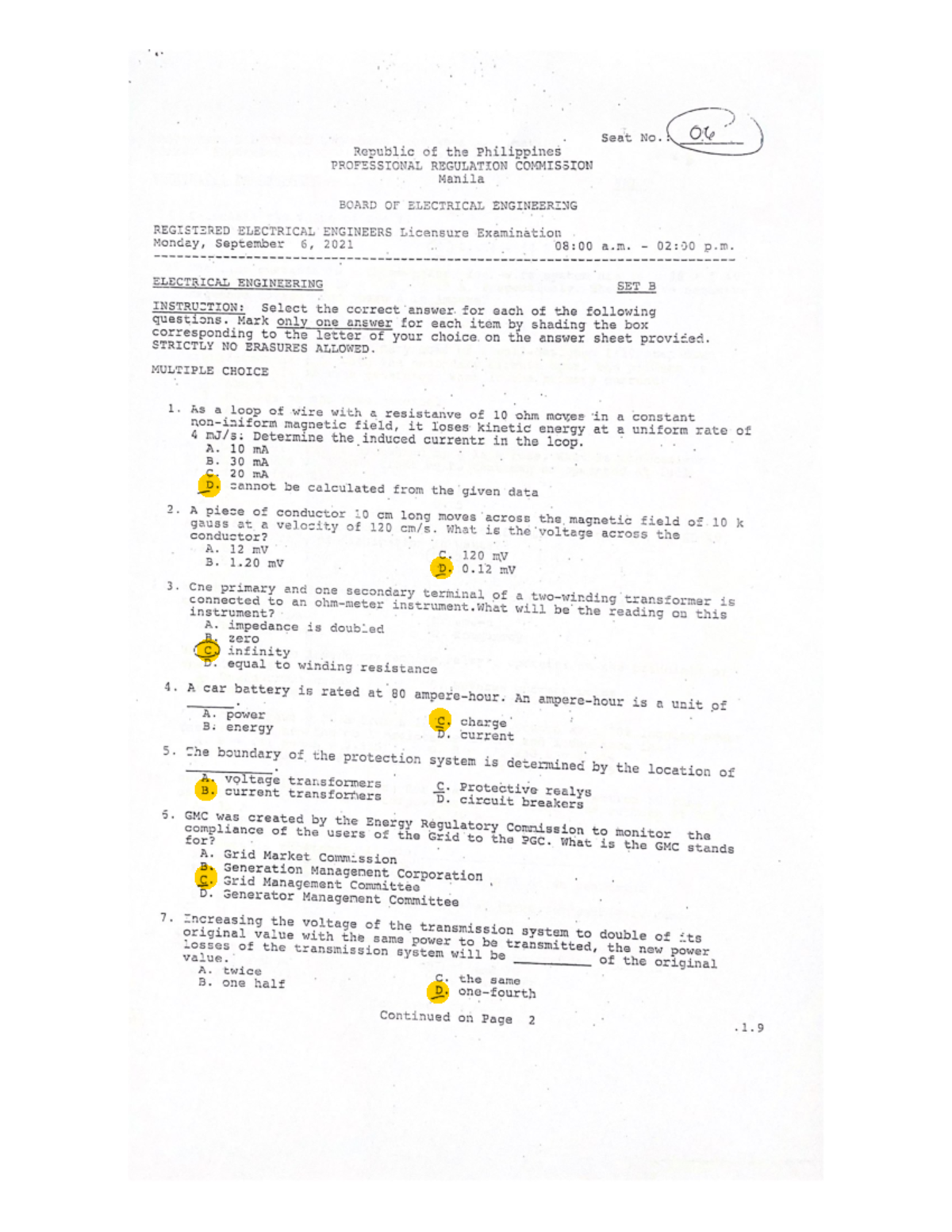 Electrical Engineering REE Boards - Studocu