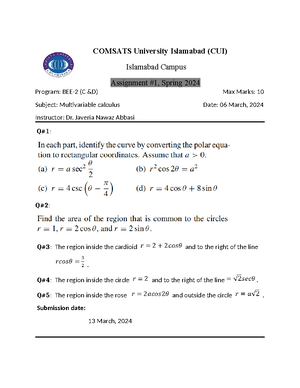 ECA Lab Report # 03 Pdf - Assignment - Electrical Circuit Analysis II EEE Lab # 0 3: - Phasor ...