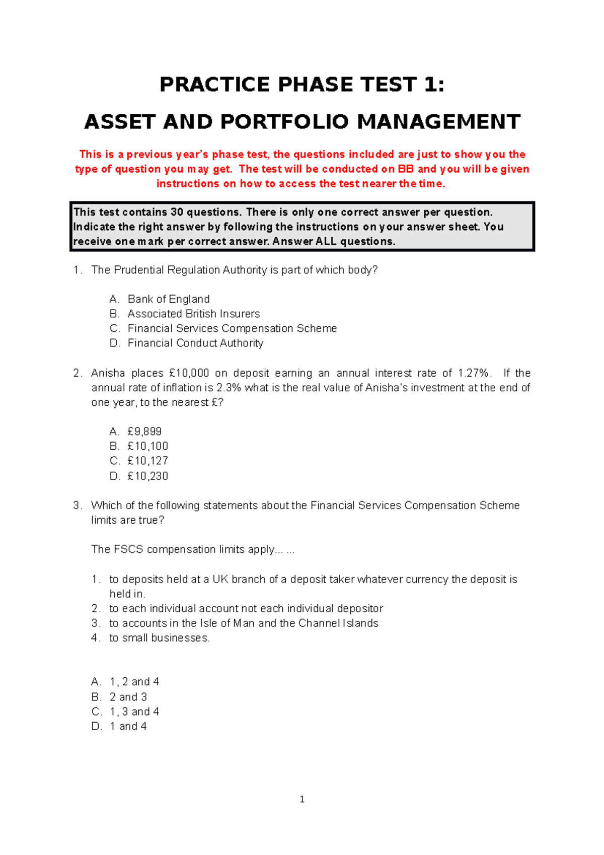 Practice phase test 1 2021.22 Q - LUBS1940 - Leeds - Studocu