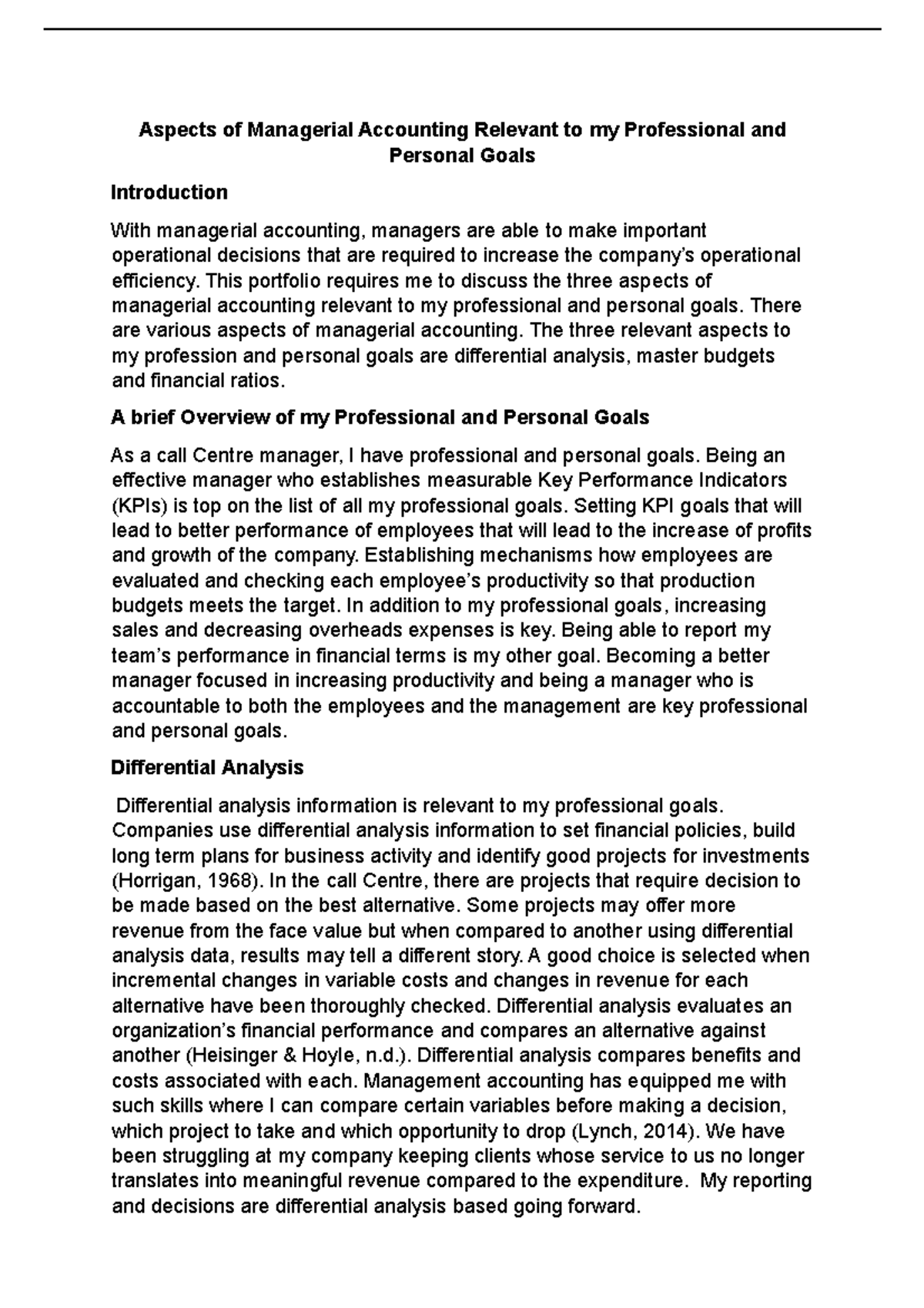 The Important Aspects Of Managerial Accounting Unit 11 Week 2 - Aspects ...