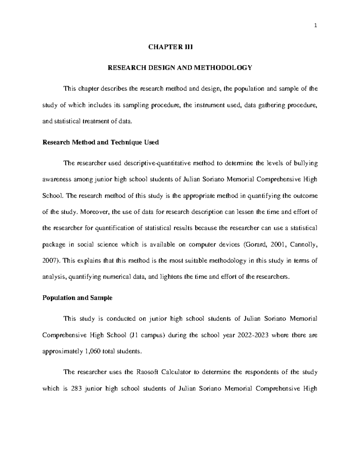 Sample Chapter 3 5 1 - CHAPTER III RESEARCH DESIGN AND METHODOLOGY This ...