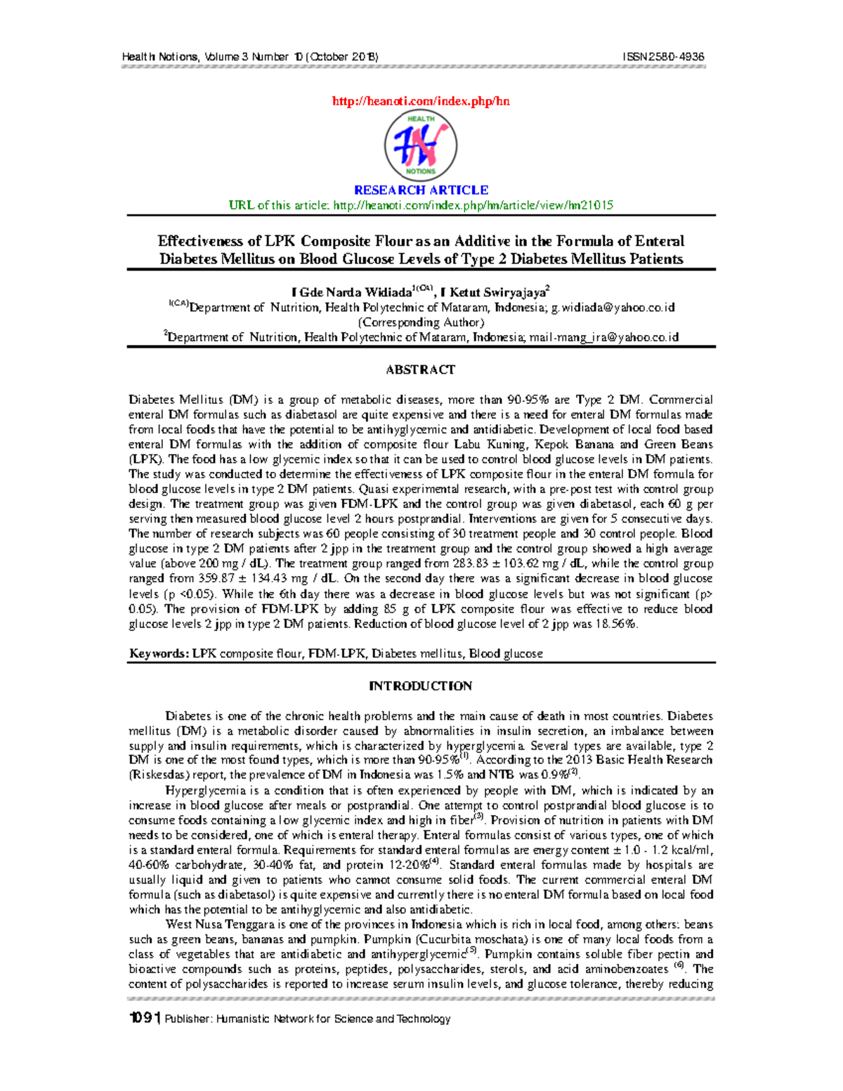 420 858 1 PB - Biochemistry - heanoti/index.php/hn RESEARCH ARTICLE URL ...