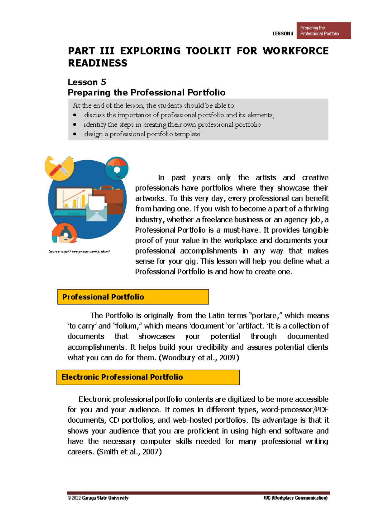 Lesson 5 Professional Portfolio - LESSON 5 Professional Portfolio PART ...