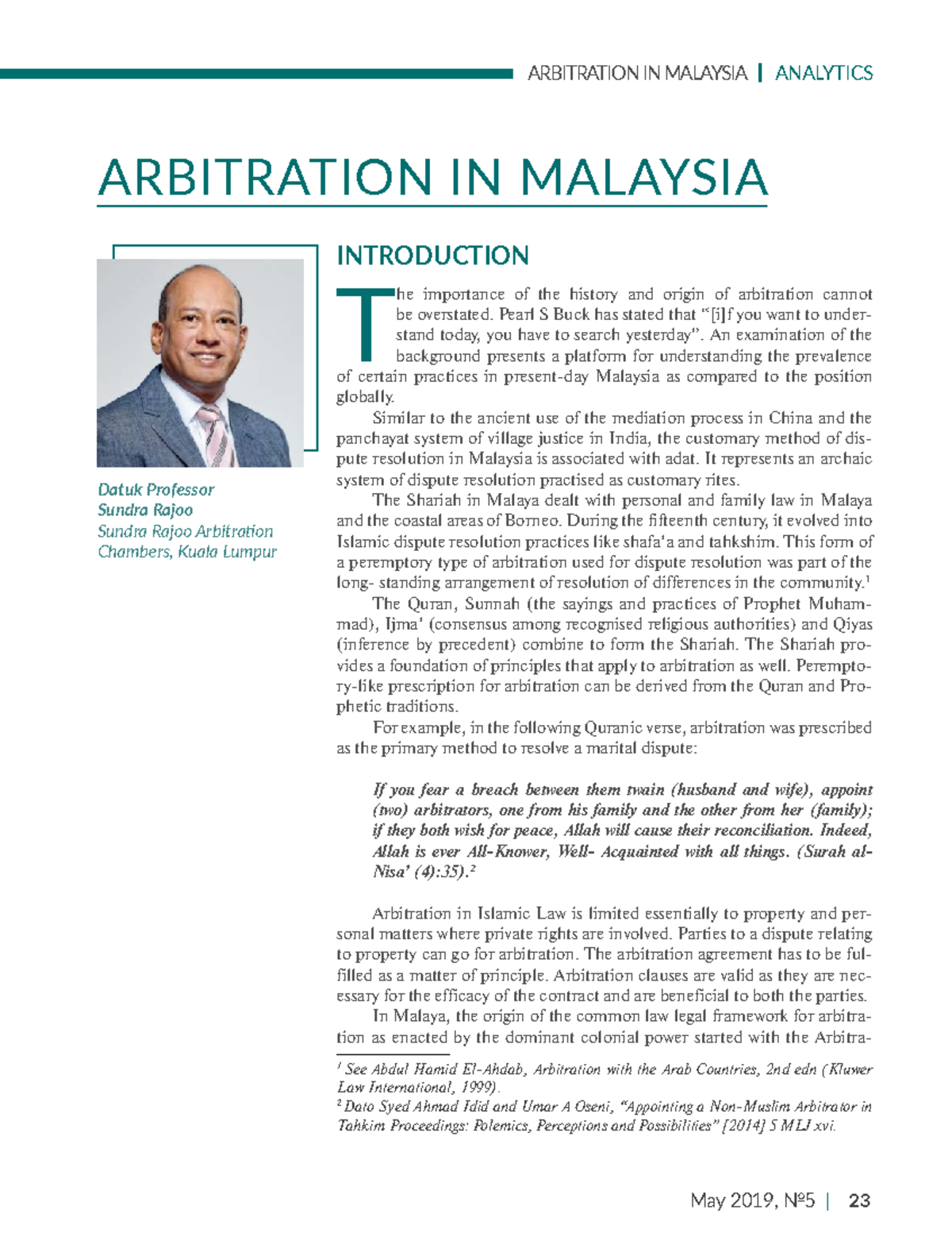 Arbitration in Msia 2019 Sundra Rajoo - Alternative Dispute Resolution ...