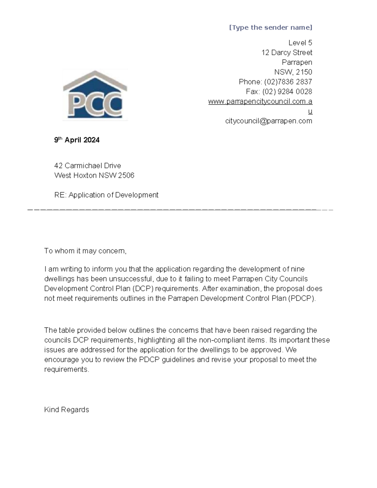 Parrapen City Council Letter - To whom it may concern, I am writing to ...