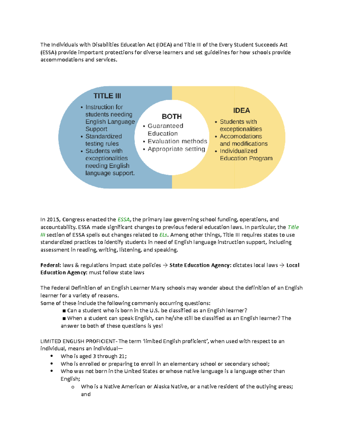 Fundamentals of Diverse Learners Practice - The Individuals with ...
