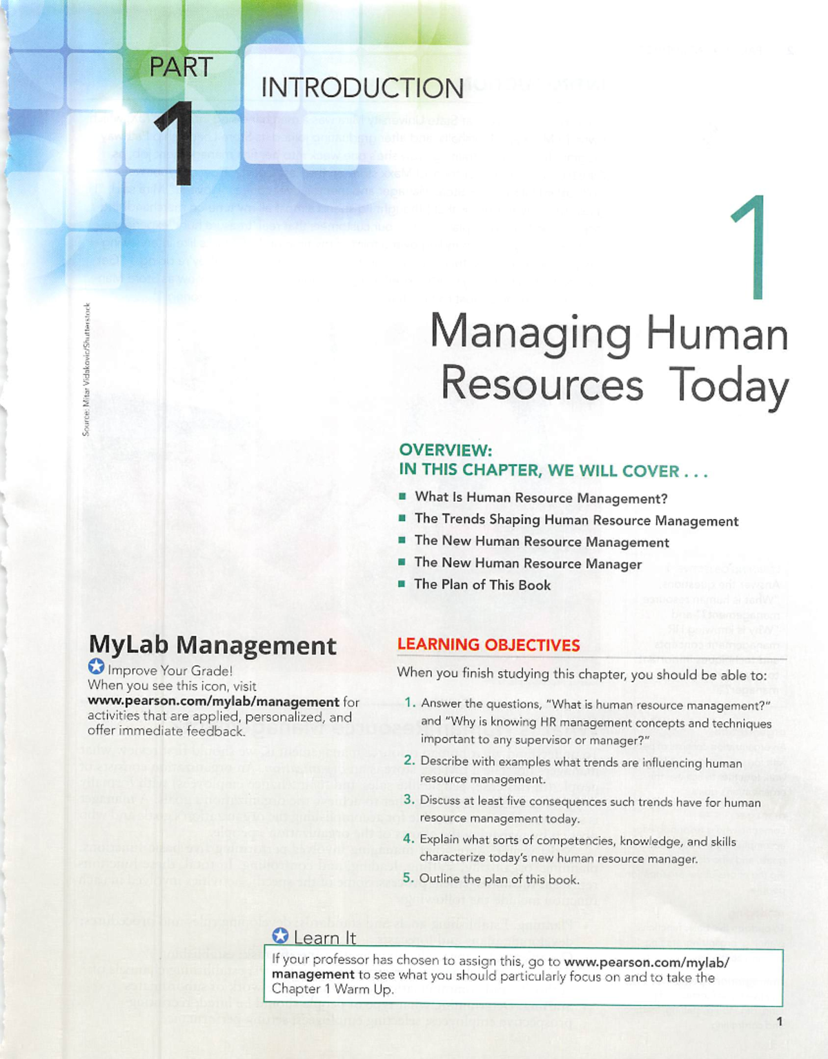 Dessler Chapter 1 Managing Human Resources Today - Microeconomics - Studocu