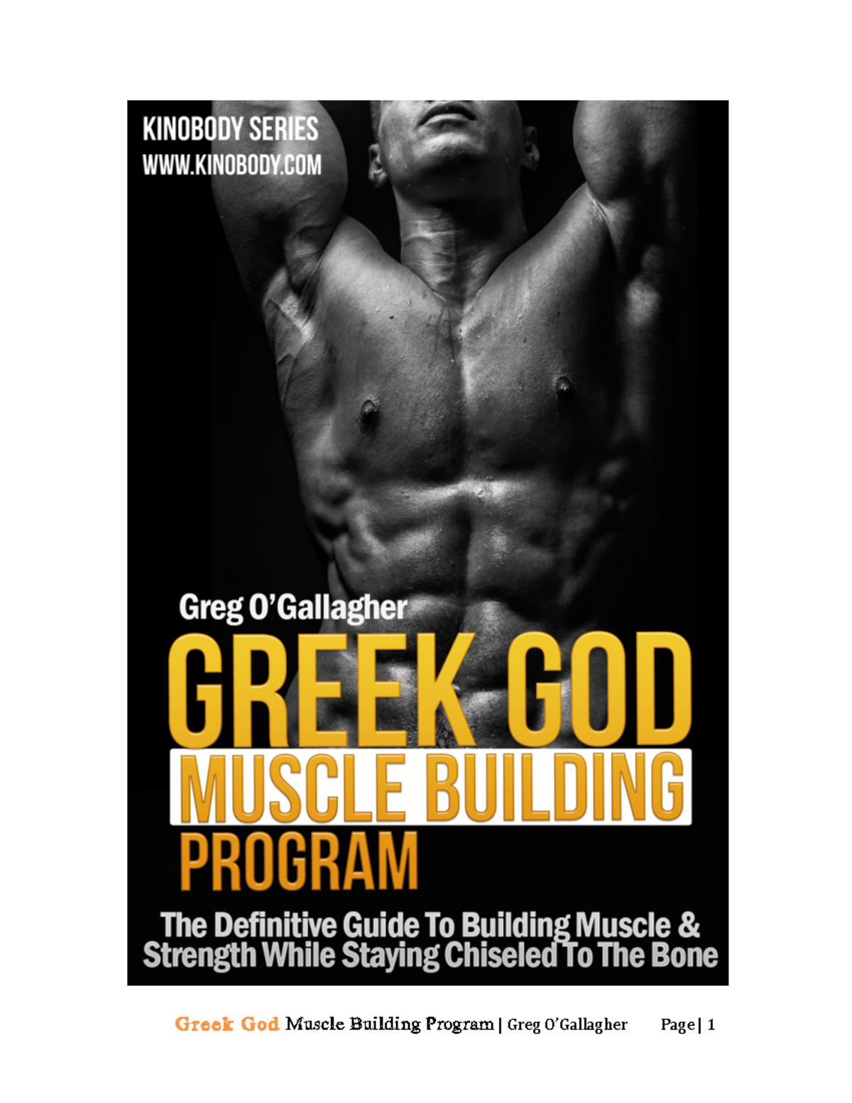 Greek God Muscle Building Program - HT 10 - Harvard - Studocu