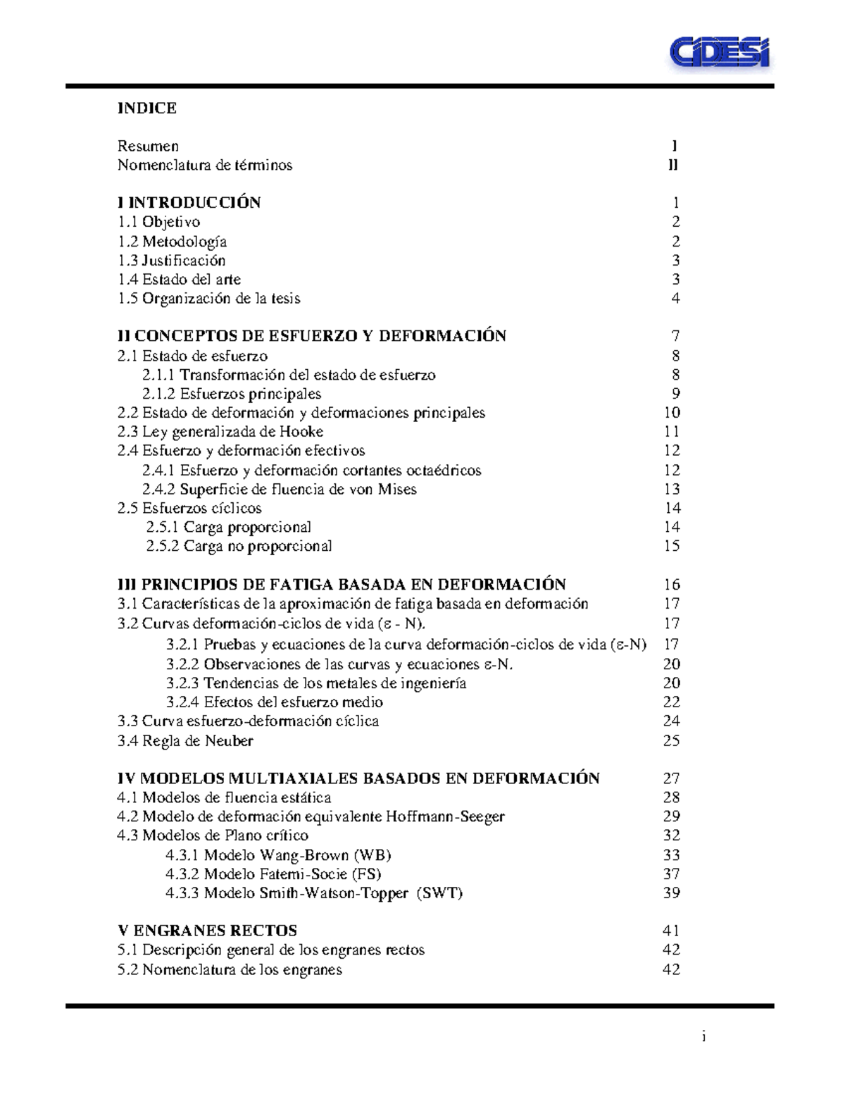 M-TCH-2005 - WRRRR - i INDICE Resumen I I INTRODUCCIÓN Nomenclatura de ...