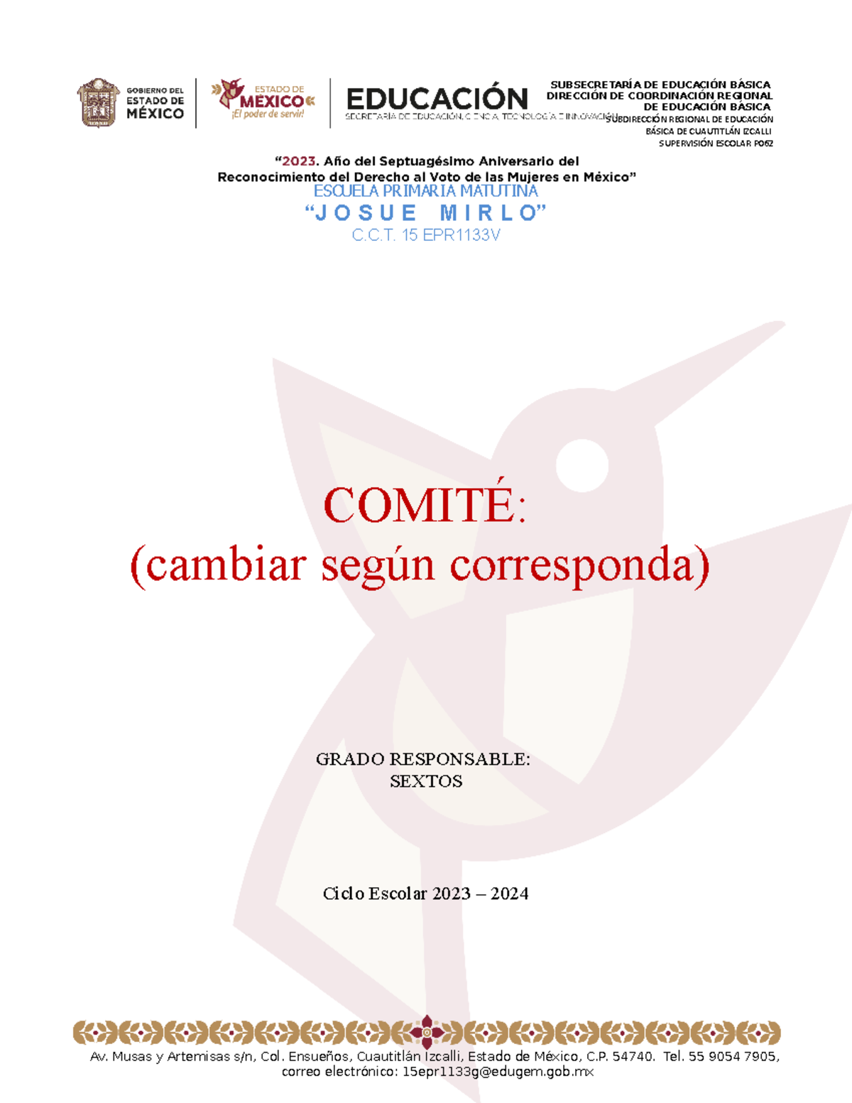 1133v - Comites (CEPS- formatos) - DIRECCIÓN DE COORDINACIÓN REGIONAL ...