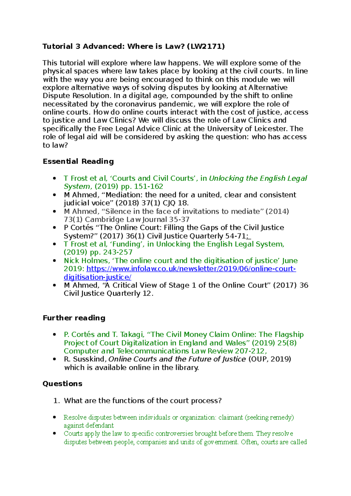 Tutorial 3 Advanced LW2171 - Tutorial 3 Advanced: Where is Law? (LW2171 ...