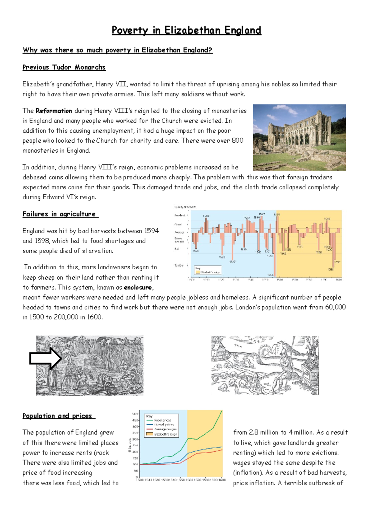 1. Poverty in Elizabethan England worksheet - Poverty in Elizabethan ...
