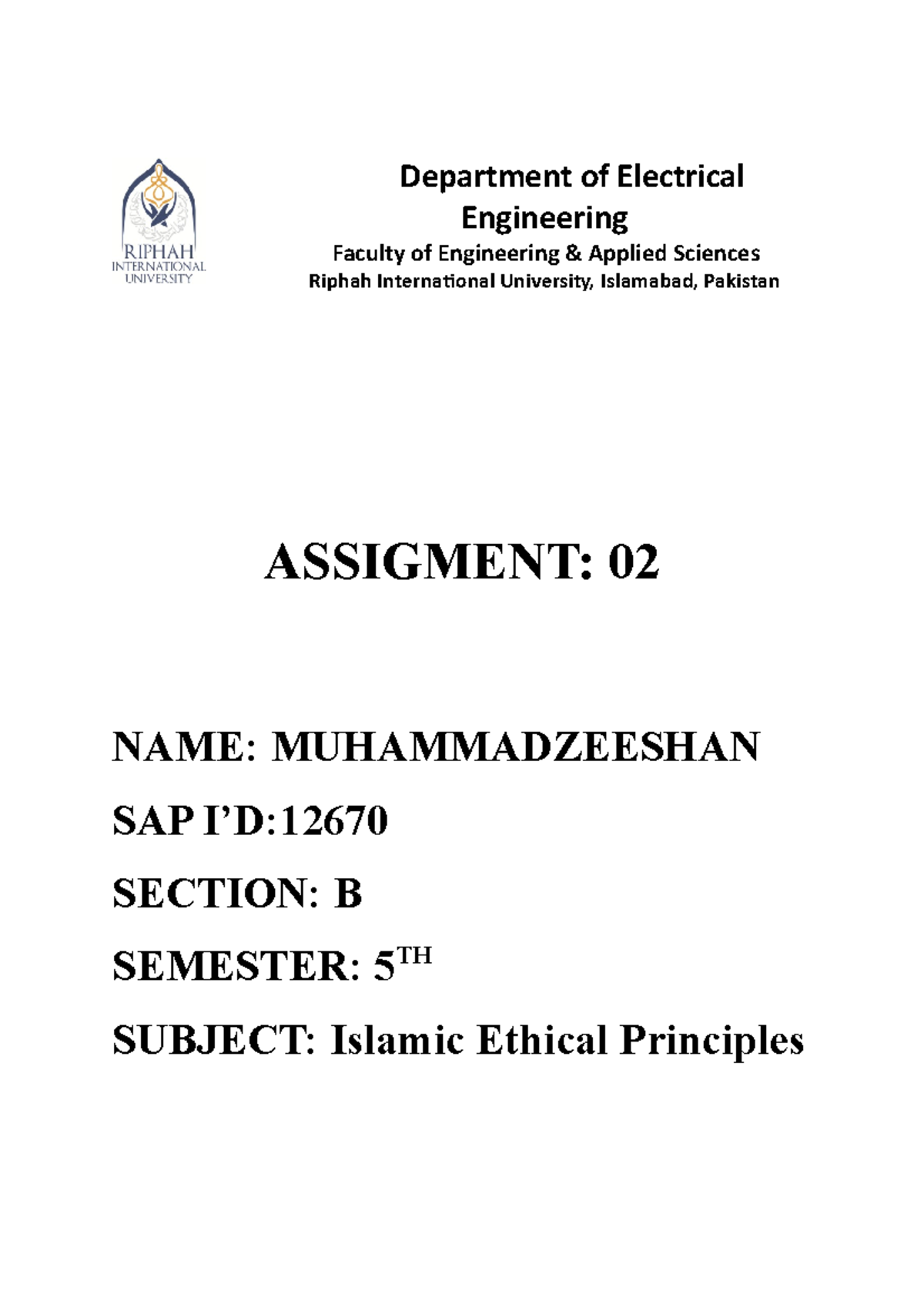 Assignment 1 labs reports - Department of Electrical Engineering ...