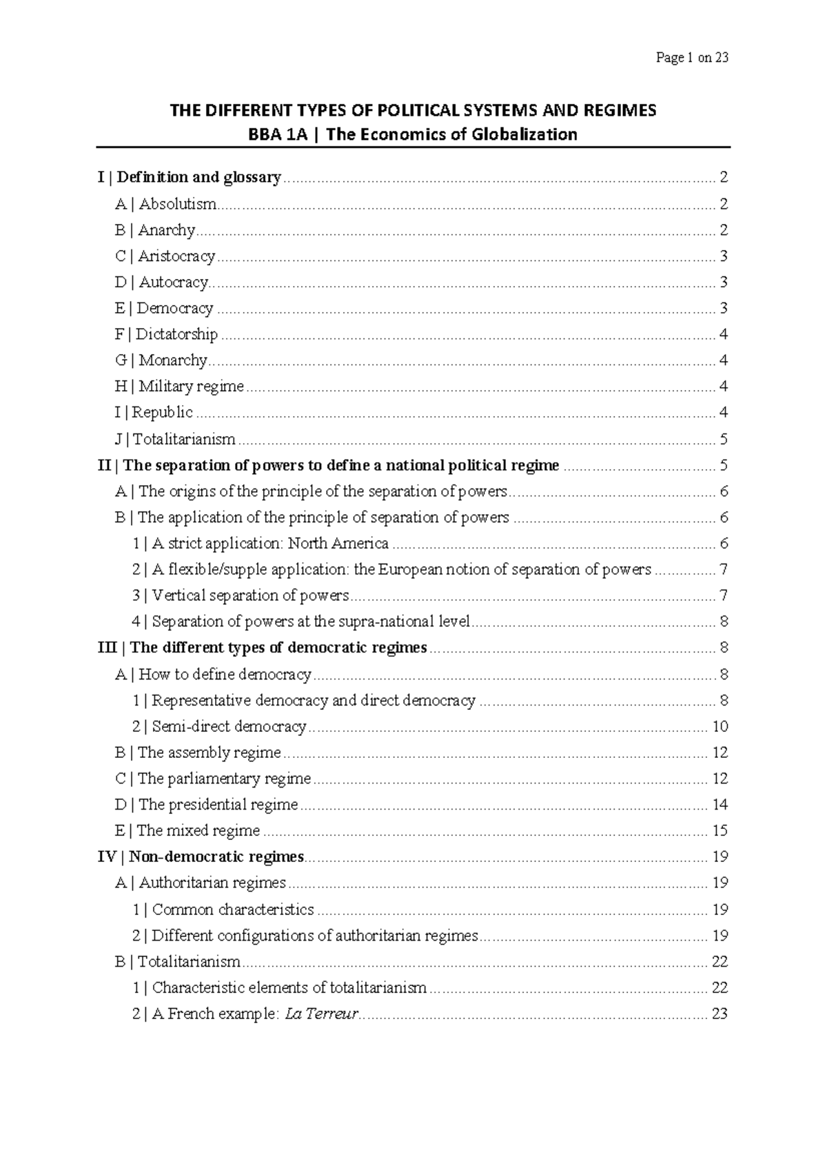 Lecture-3. Forms of Regimes - THE DIFFERENT TYPES OF POLITICAL SYSTEMS ...