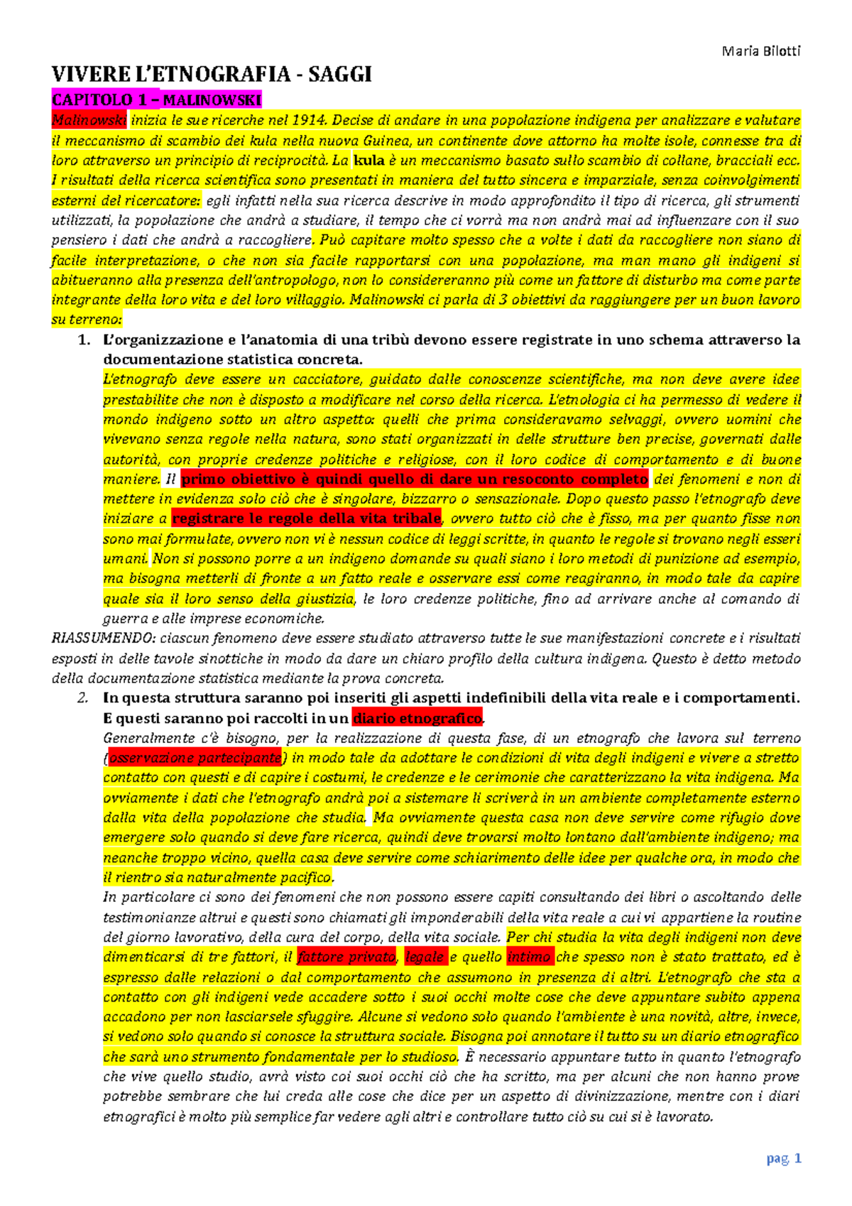 Vivere l'etnografia (riassunto) - VIVERE L’ETNOGRAFIA - SAGGI CAPITOLO ...