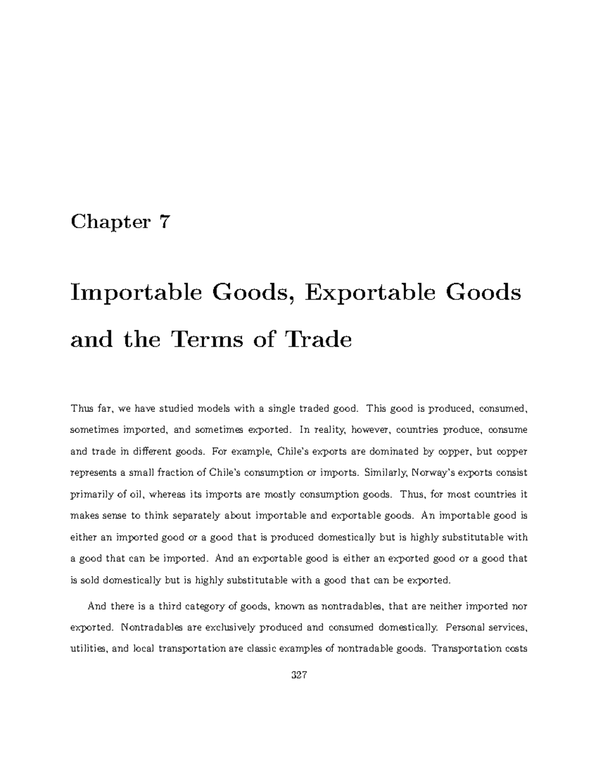 Capitulo 7 soe terms trade - Chapter 7 Importable Goods, Exportable ...
