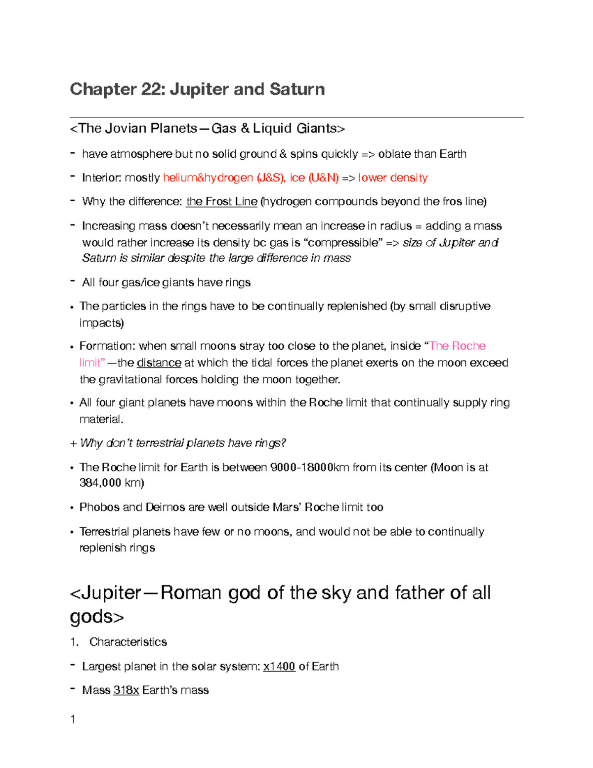 Chapter 22-Jupiter and Saturn - Chapter 22: Jupiter and Saturn