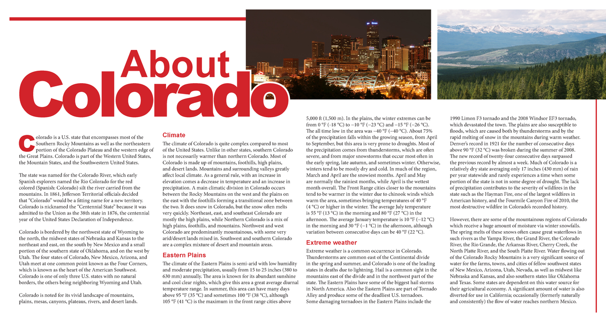 Annotated-Colorado layout - AboutAbout ColorColoradoado C olorado is a ...