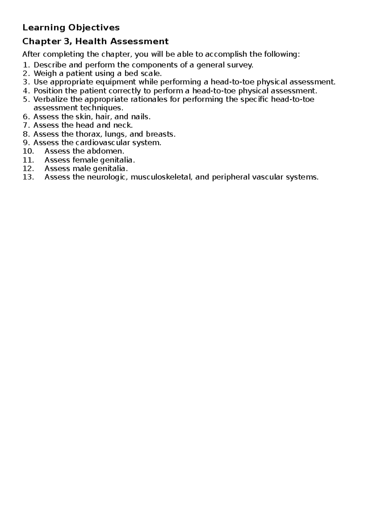 LO Chapter 03 LEARNING OBJECTIVES - Learning Objectives Chapter 3 ...