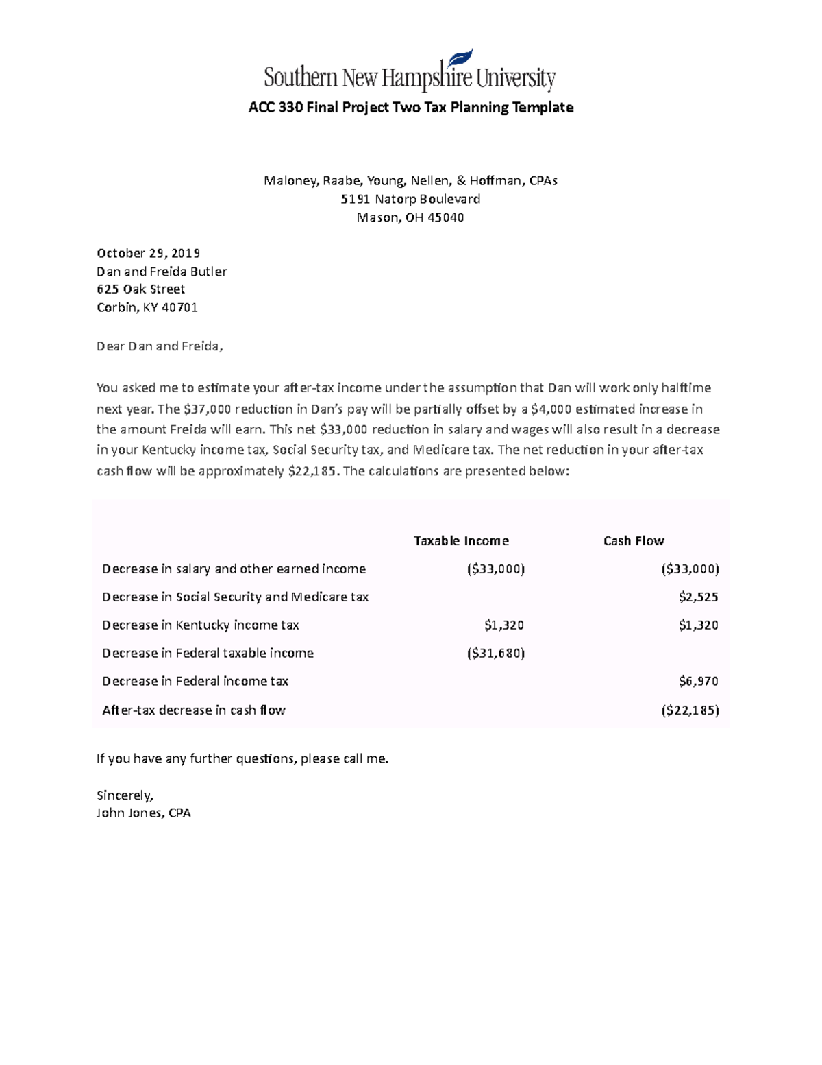 ACC+330+Final+Project+Two+Tax+Planning - ACC 330 Final Project Two Tax ...